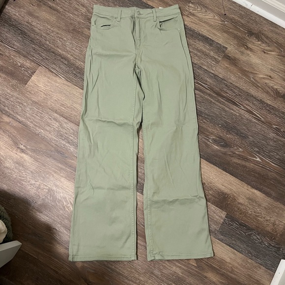 Divided | Jeans | Divided Wide Leg Twill Pants In Sage Green | Poshmark